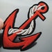 Anchor Patches Iron on Patches Red Large Anchors Patch Round