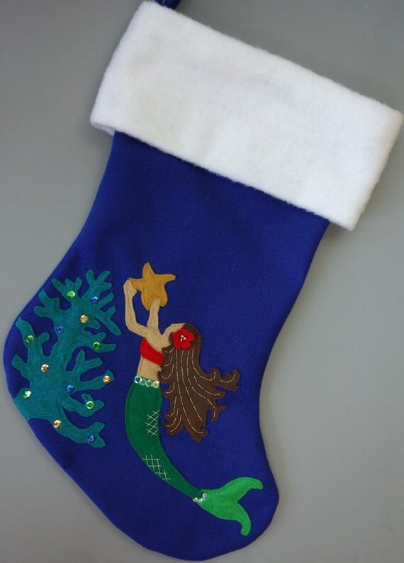Mermaid Personalized Christmas StockingSea-sons