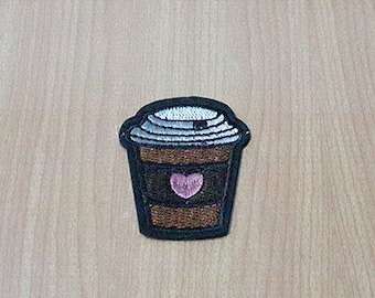 Hot Cup Patches Iron on Patch or Sewing on Patch Food Drink
