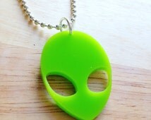 Unique alien necklace related items | Etsy
