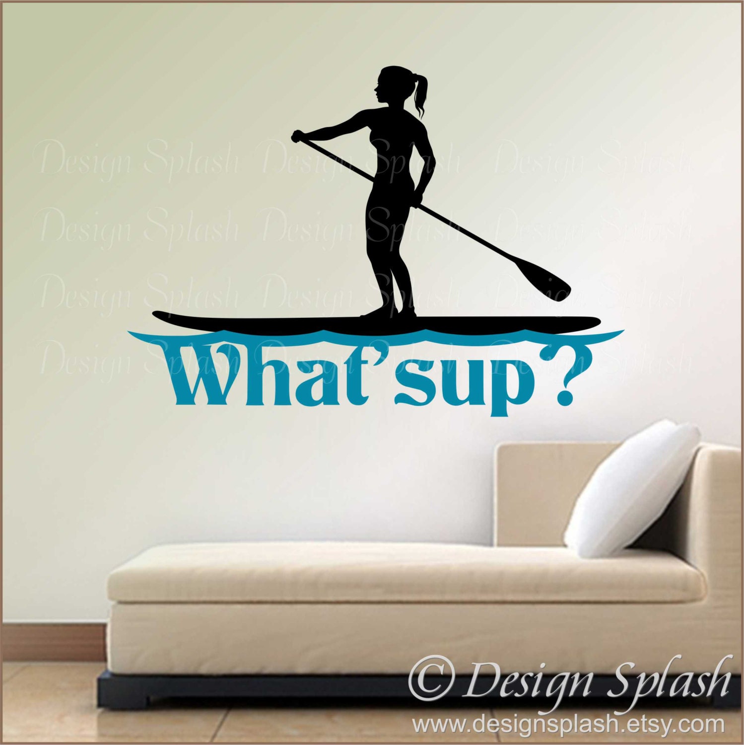 Female Stand Up Paddleboard Decal SUP Sticker SP-125