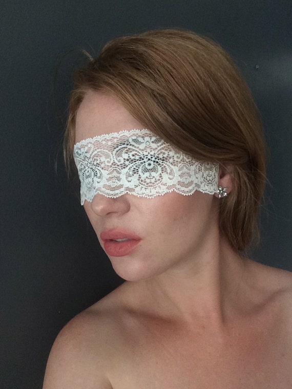 White Lace Mask White Lace Blindfold Masquerade White Mask