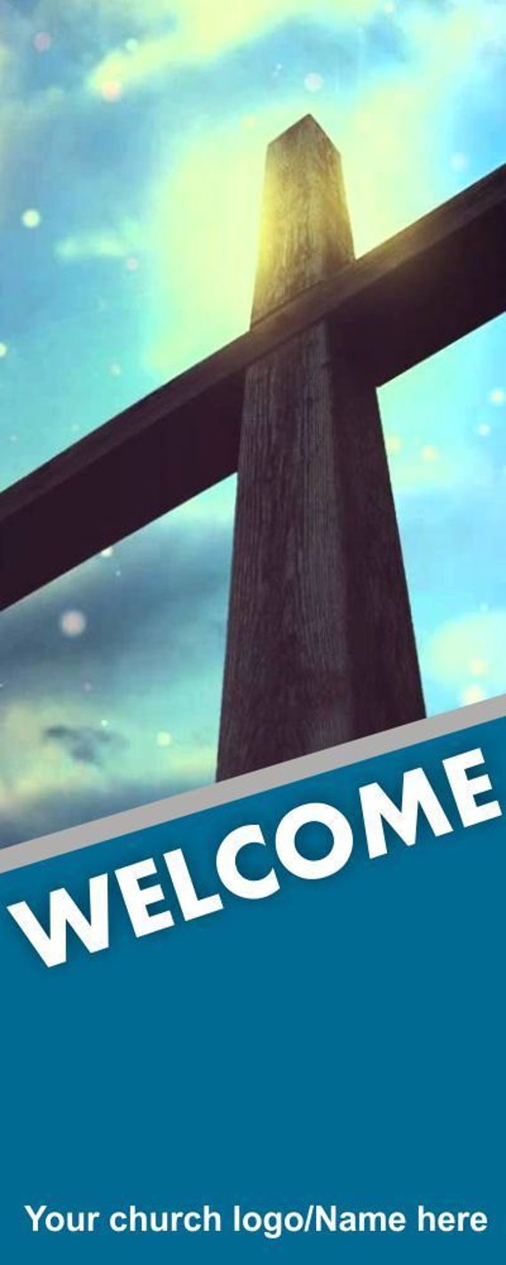 Church Welcome Banners with X Stand