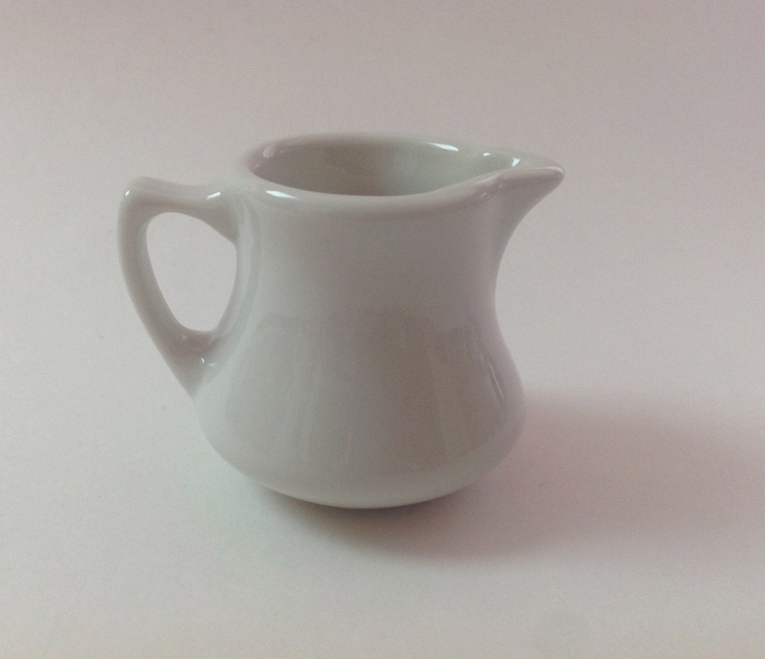 Small White Creamer, Hall China, Restaurant Ware, Diner China, Small ...