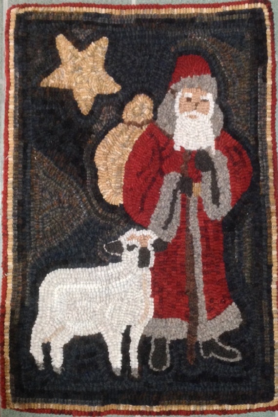 Rug Hooking Pattern Christmas Shepherd 16 x 24