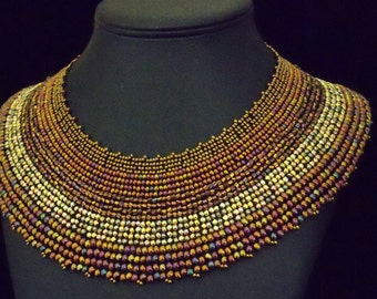 Vintage Collar Crochet Pattern Cleopatra Bib Collar Crochet