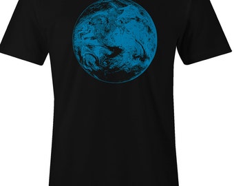 Men's Planet Earth T Shirt Earth from Outer Space Print