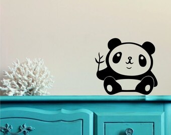 Panda wall decal | Etsy