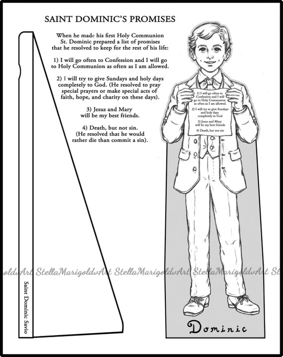 St. Dominic Savio Coloring Page Coloring Pages
