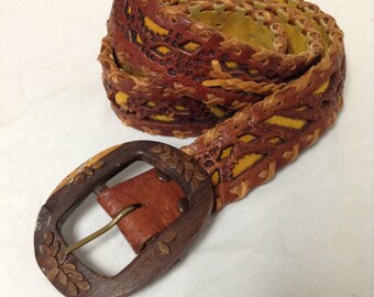 Mexican leather belt | Etsy