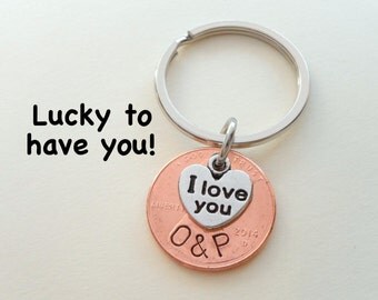 Bronze Infinity Symbol Keychain Gift Couples Anniversary