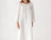 Unique linen long dress related items | Etsy
