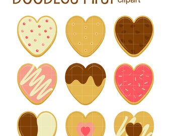 Heart cookie clipart | Etsy