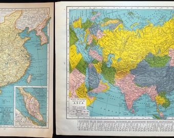Atlas globe china | Etsy