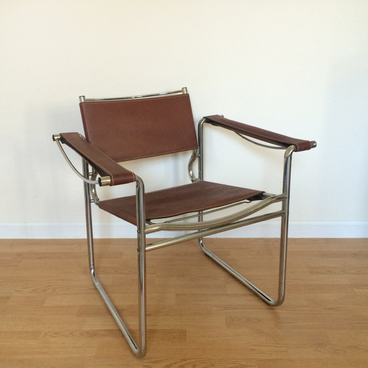 Vintage Leather & Metal Lounge Chair – Statement Chair – Haute Juice