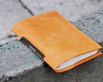 Unique leather book cover related items | Etsy