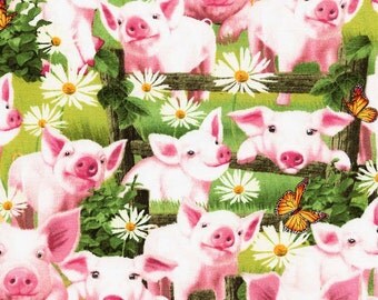 Pig fabric | Etsy