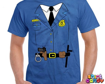 Funny Police Costume Tshirt Funny Police Uniform Cop Uniform