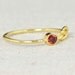 Gold Garnet Infinity Ring Gold Filled Ring Stackable Rings