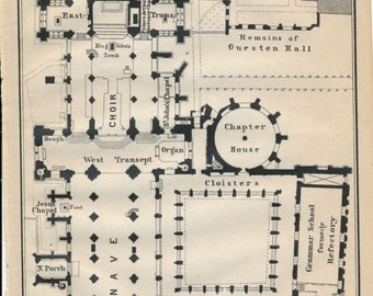Cathedral plan | Etsy