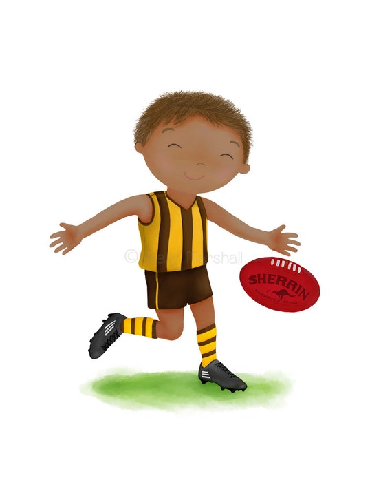 AFL Print Australian Football Football by SweetCheeksImages