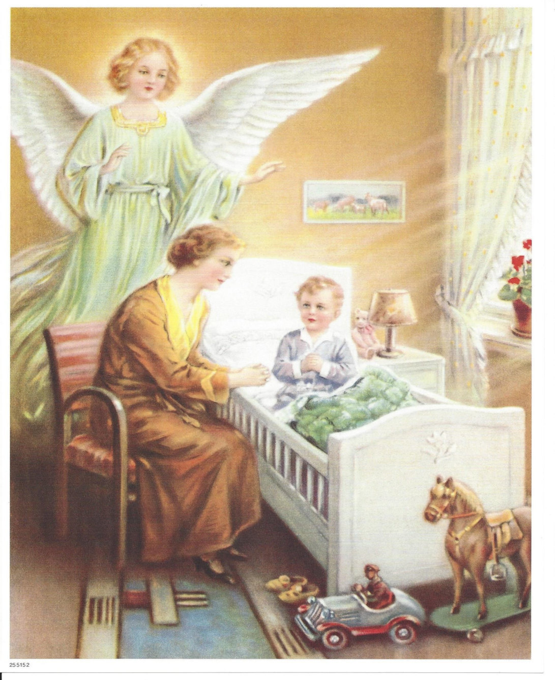 Guardian Angel with praying Boy Religious by RainingRosesLLC