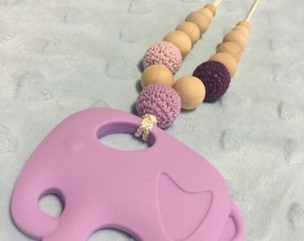 Items similar to knotted statement necklace / beaded teething nursing ...