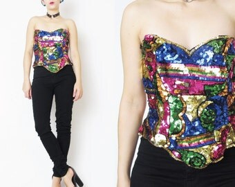 Sequin tube top | Etsy