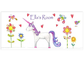 Unicorn wall decal | Etsy