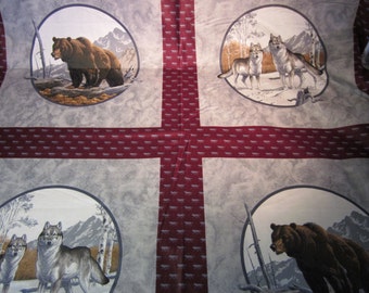 Unique wolf fabric panel related items | Etsy