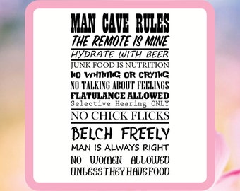 Man cave stencil | Etsy