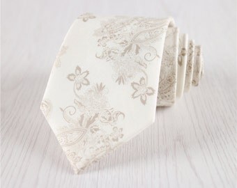 Ivory wedding tie | Etsy