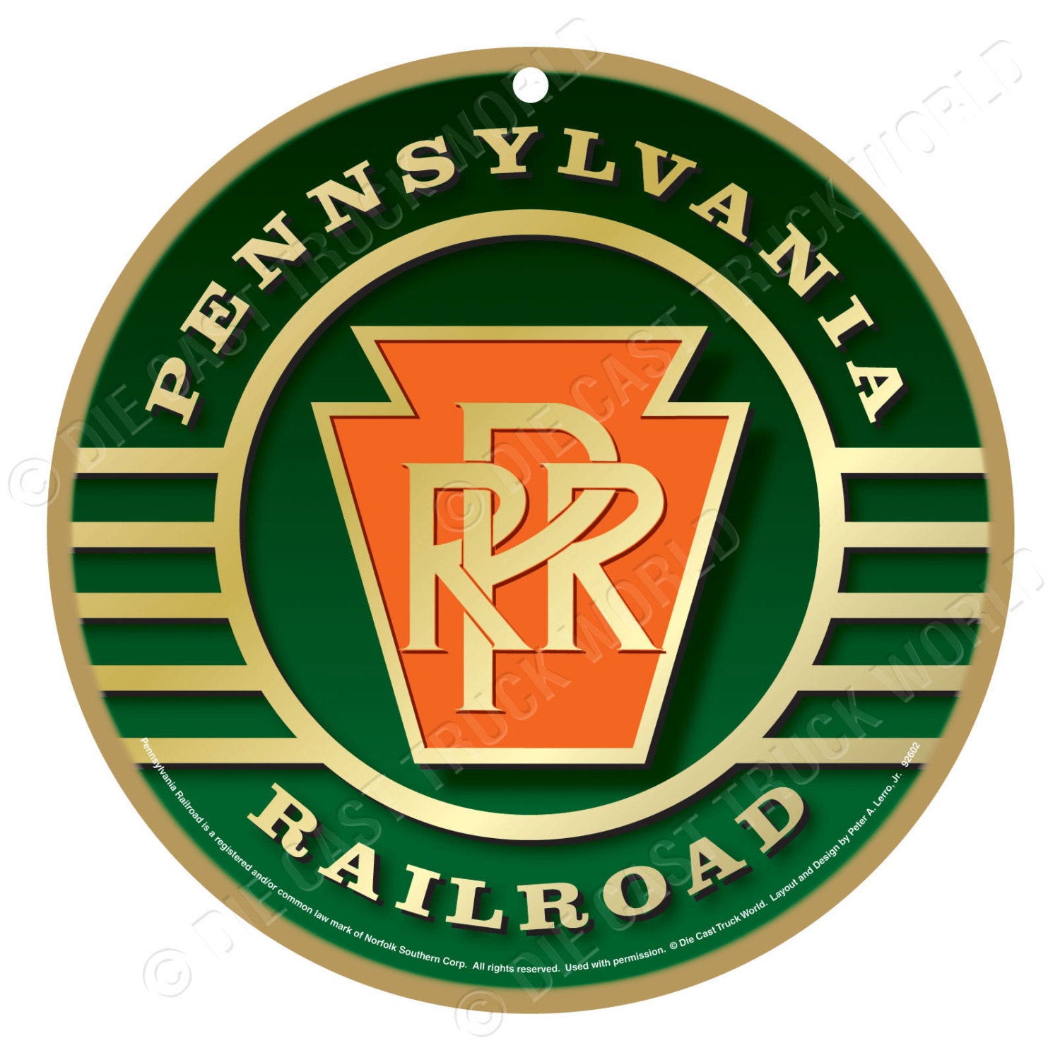Pennsylvania Railroad Logo Wood Plaque / Sign