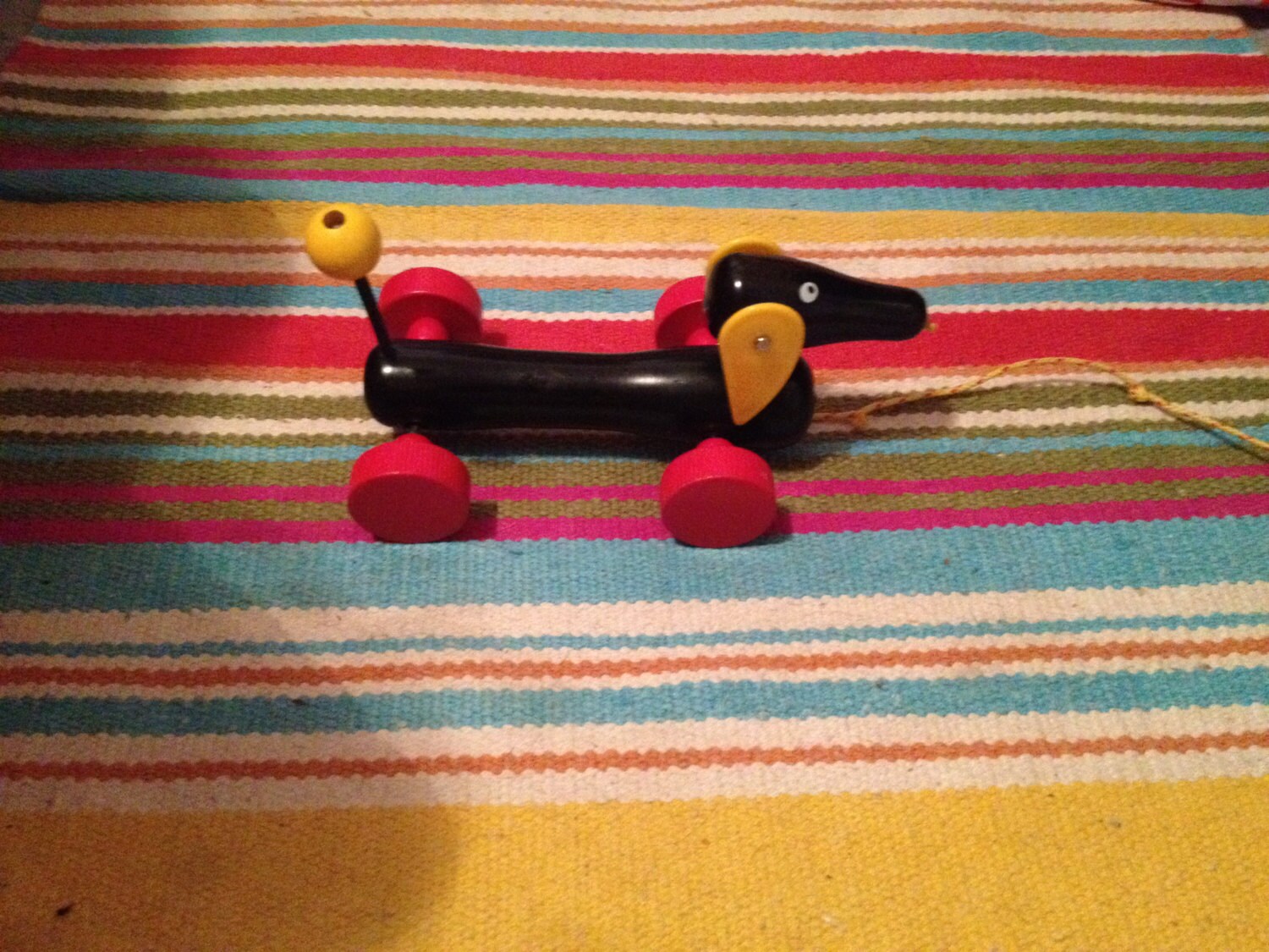 Brio Dachshund Wooden Pull String Dog Toy