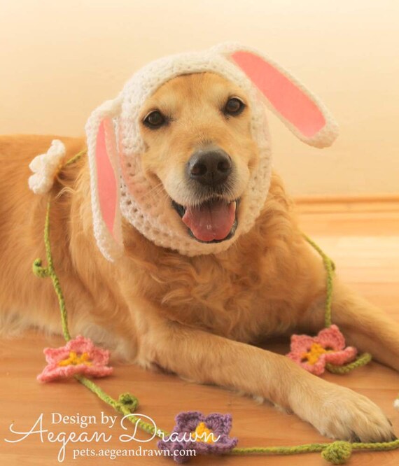 Easter Dog Outfit Bunny Ears for Dogs Rabbit Ears by AegeanDrawn