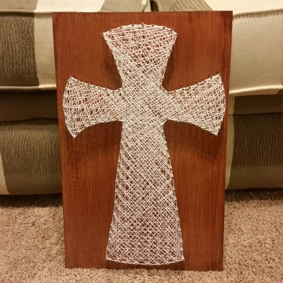 Items similar to Cross String Art 12" × 18" on Etsy