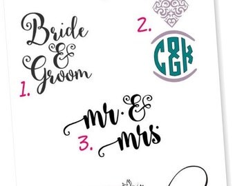 Wedding vinyl decals | Etsy