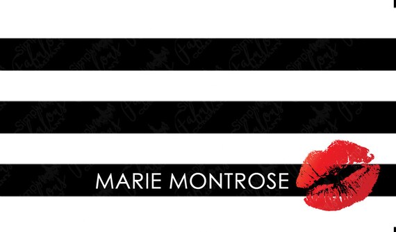 Marie Design Chic Black and White Striped Professional