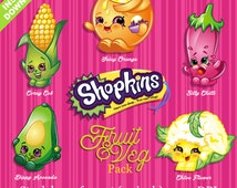 Shopkins Season 1 Fruit and Veg Pack - Stock Large Format 12 Inches 300 ...