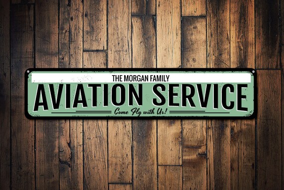 Aviation Service Sign Personalized Aviation Sign Custom