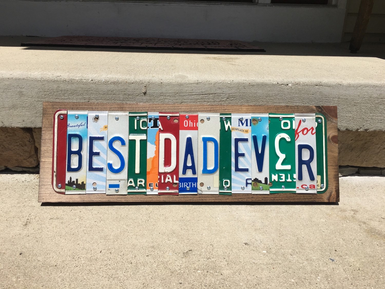 Father's Day Gift Unique License Plate Signs Best Dad