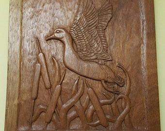 Duck relief carving | Etsy
