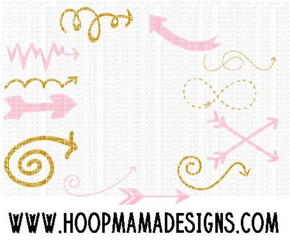 12 Arrows SVG DXF EPS and png Files for Cutting Machines Cameo