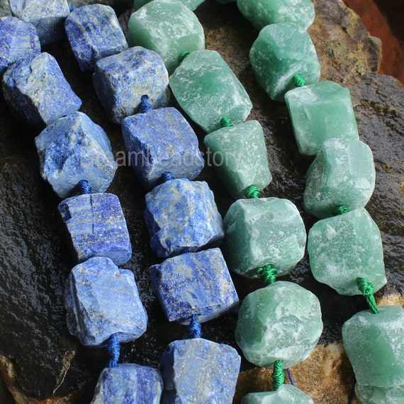 Large Chunky Raw Blue Lapis Lazuli/ Green Aventurine Rough