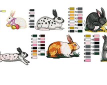 Popular items for rabbit embroidery on Etsy