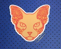 Popular items for cat bumper sticker on Etsy