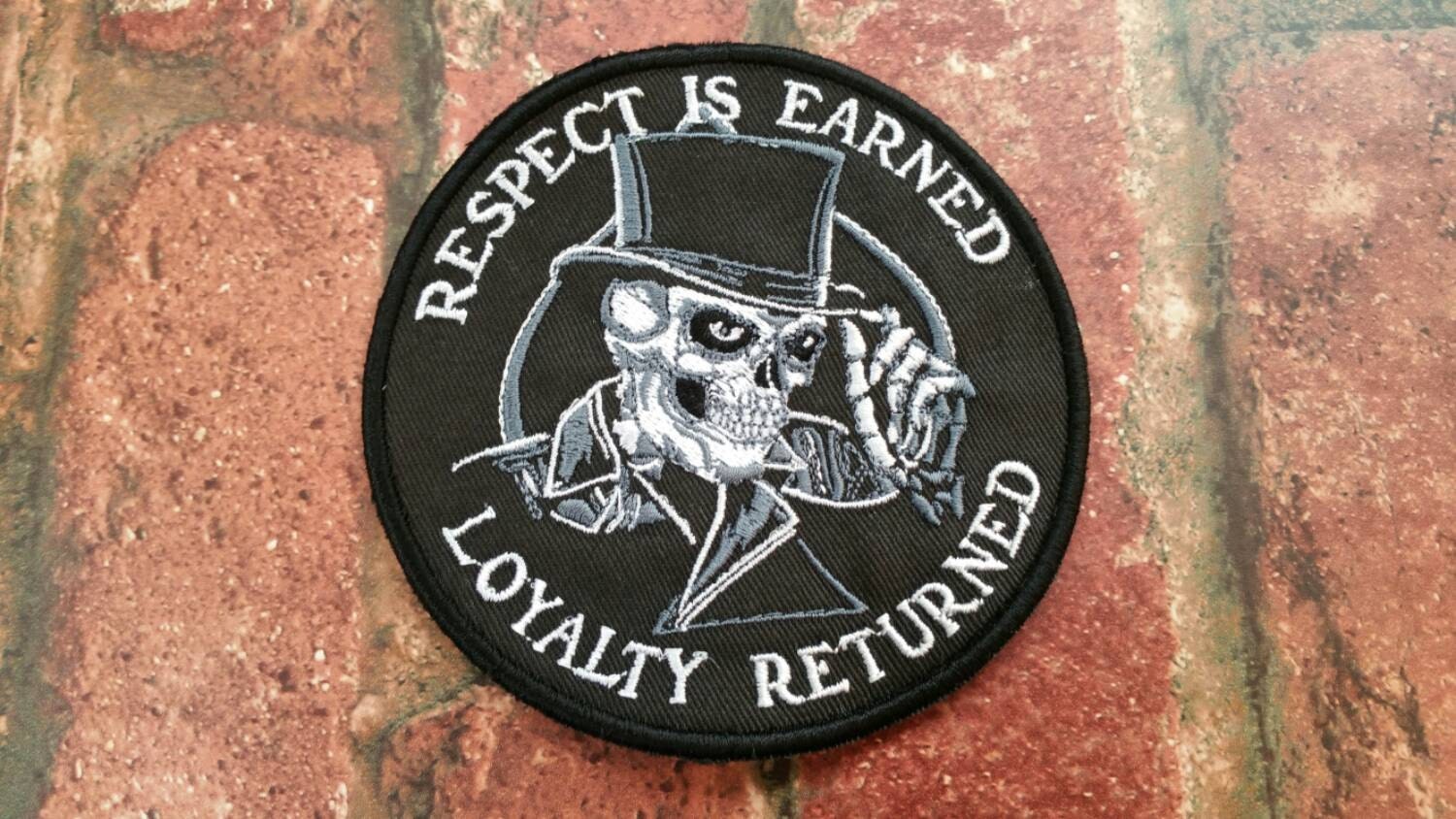 Respect is Earned Loyalty Returned Embroidered Biker Patch