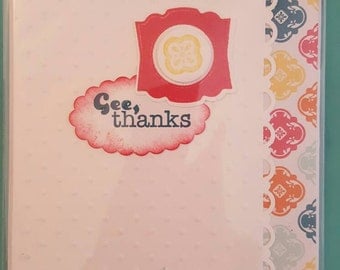 Items similar to Gee Thanks Handmade Card on Etsy
