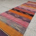 KITCHEN RUNNER with colorful stripes Soft Colors Bohemian