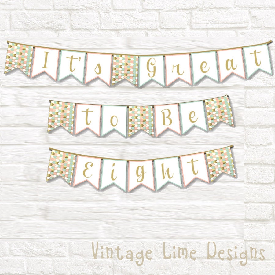 LDS Baptism Pennant Banner Party Decorations Digital